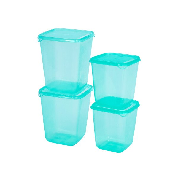 Sacvin Everyday Deep Square Containers 2X2 Transparent Colour
