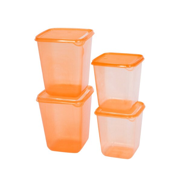 Sacvin Everyday Deep Square Containers 2X2 Transparent Colour