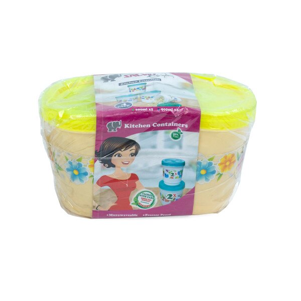 Sacvin Everyday Kitchen Container Set (2x2)